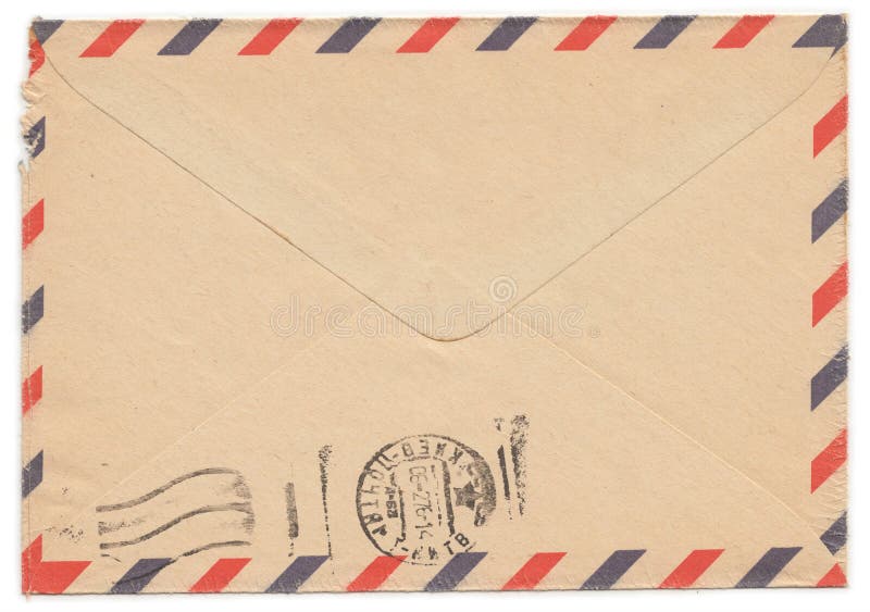 Old Worn Paper Envelope Isolated Editorial Image - Image of aged ...