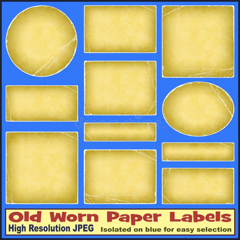 Old Paper Labels stock vector. Illustration of labels - 46153243
