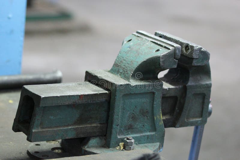 Vise on the Carpenter S Workbench Stock Image - Image of machine ...