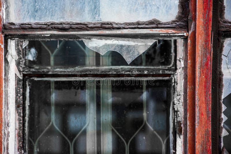 Old Worn Window with Wooden Frame Stock Image - Image of brick, home ...