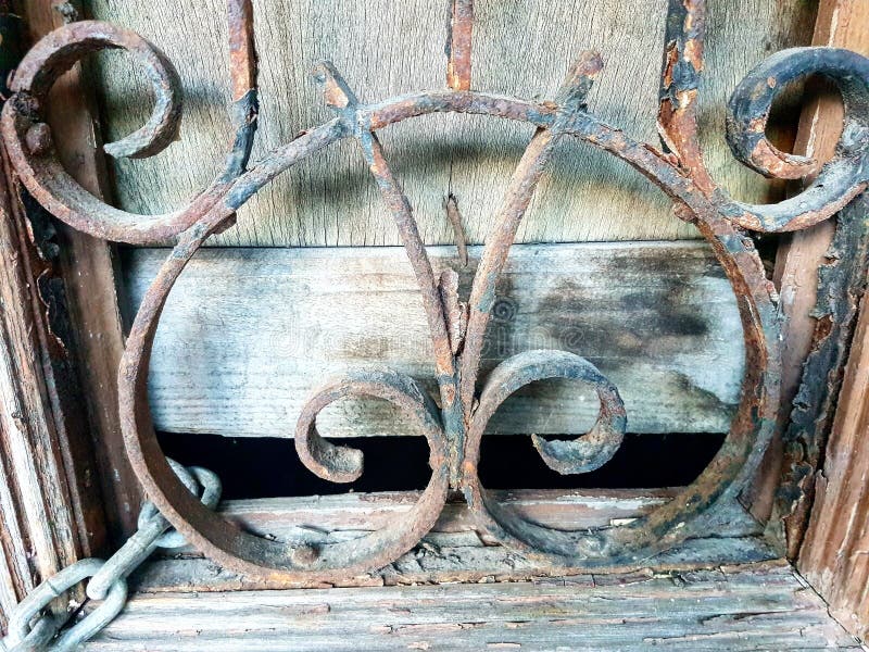 Old and Worn on Wrougt Iron Stock Image - Image of ironngeometric ...