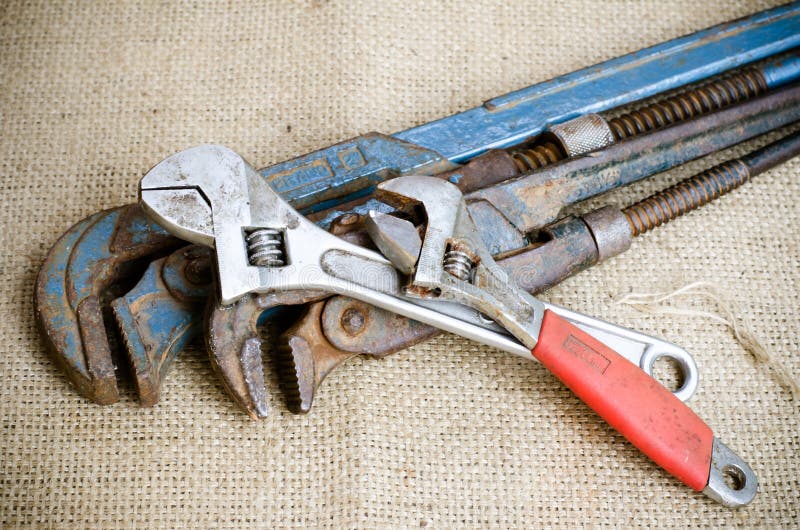 Old and Rusty Monkey Wrench Stock Photo - Image of fasten, home: 37464816