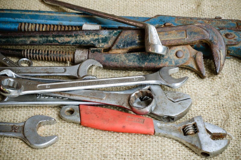 Old and Rusty Monkey Wrench Stock Photo - Image of fasten, home: 37464816