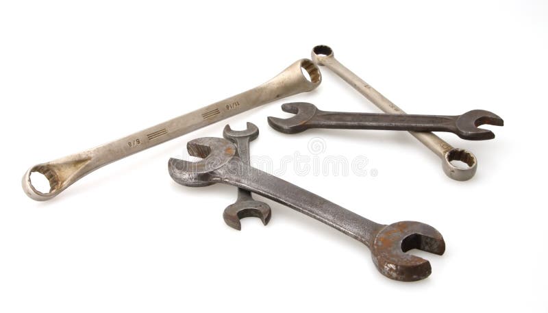 Old Wrenches stock photo. Image of sizes, open, vintage - 4889496