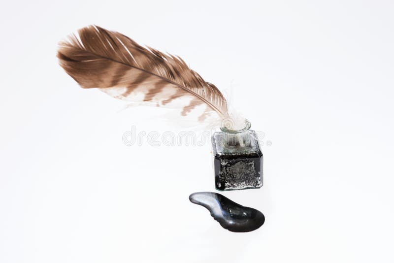 Old writing with a feather stock image. Image of paper, letter - 35581