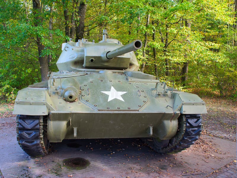 Old WWII Tank with US Military Star on the Front. Editorial Stock Image ...