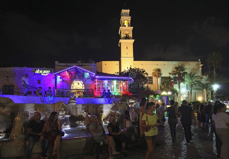 Old Yaffo by night, Israel editorial image. Image of belief - 80564885