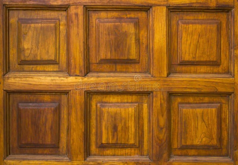 Old Yellow Brown Wooden Wall with Square Pattern. Rough Surface Texture ...