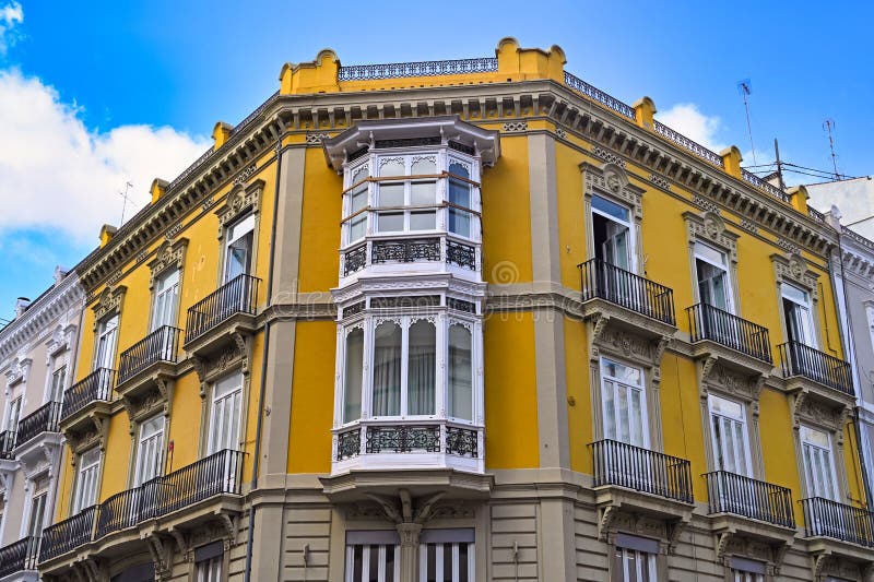 Old Yellow Building on the Territory of the Mariti Stock Photo - Image ...