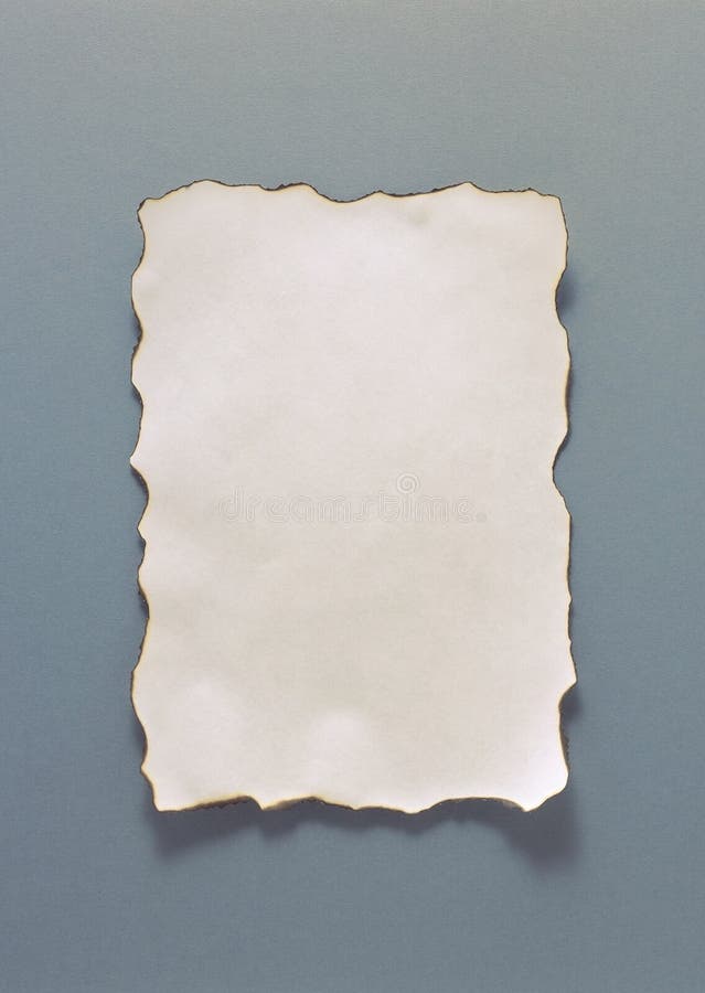 Old Yellow Burnt Piece Of Paper Stock Image - Image of list, work: 13913799