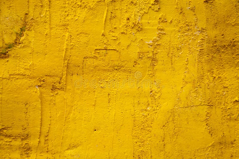 Old Yellow Cement Wall. Beautiful Concrete Stucco. Painted Cement Stock ...