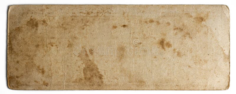 Old Yellow Craft Paper Card Isolated Stock Image - Image of recycling ...