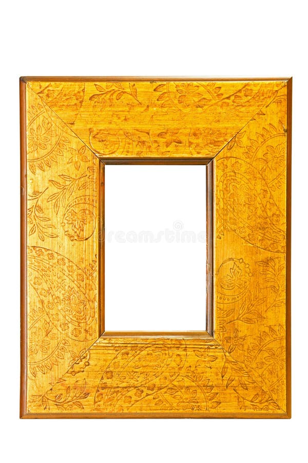 Old yellow frame stock image. Image of frame, isolated - 11996881