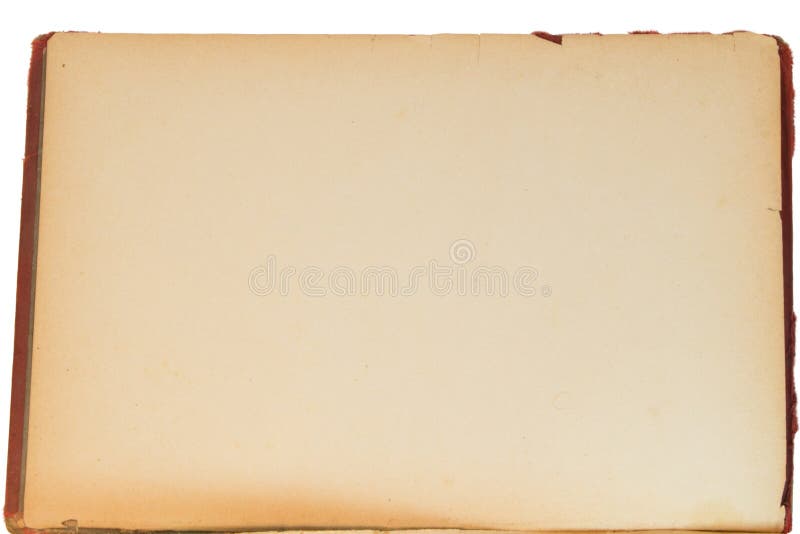 Old Yellow Hand-written Book Isolated on White Stock Image - Image of ...