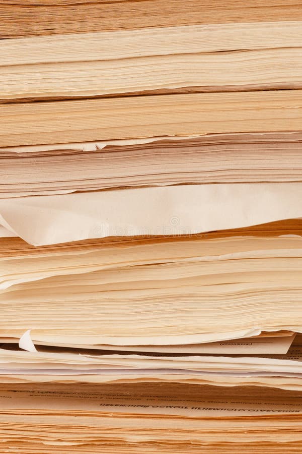 Old Yellow Keeping Paper Records Stock Photo - Image of organize, brown ...