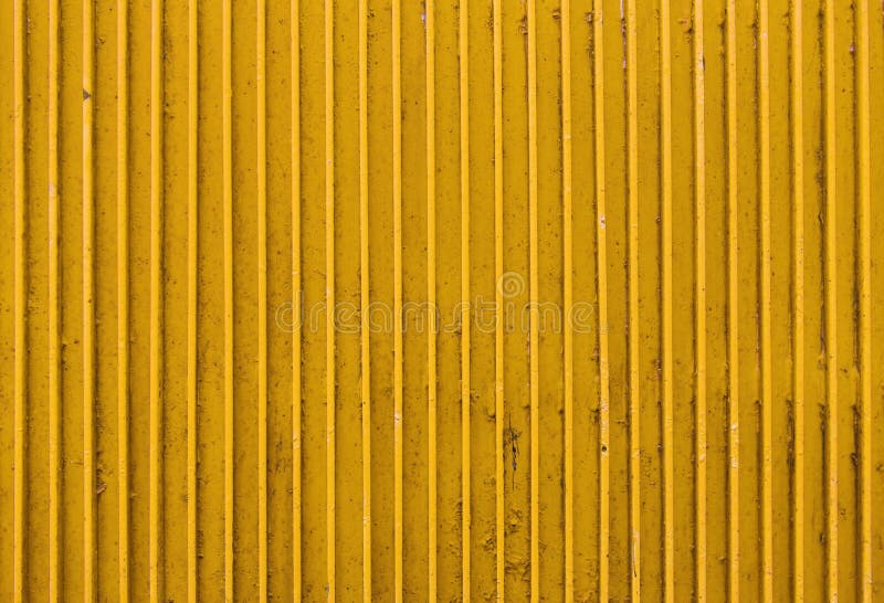 Old Yellow Painted Metal Ribbed Surface Stock Photo - Image of rust ...