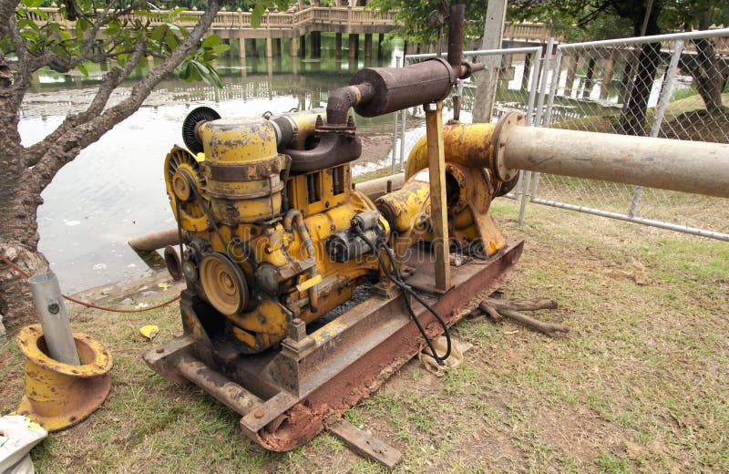 Yellow gas pump stock image. Image of pipe, economy, road - 31354257