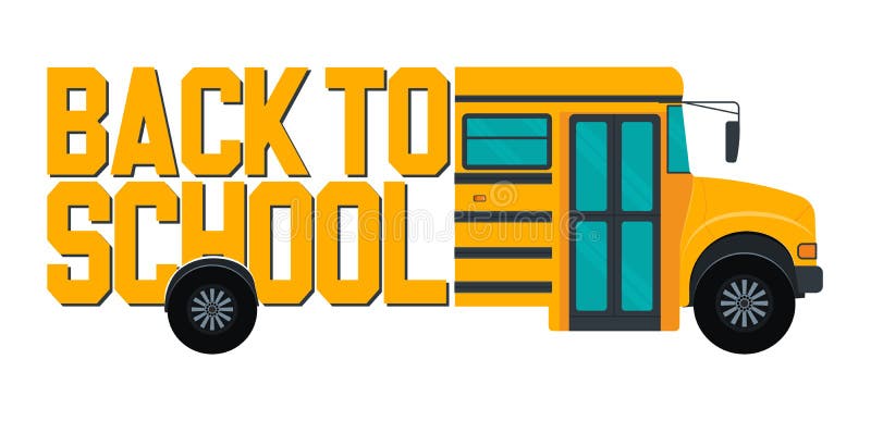 Old Yellow School Bus with Back To School Post Stock Vector ...