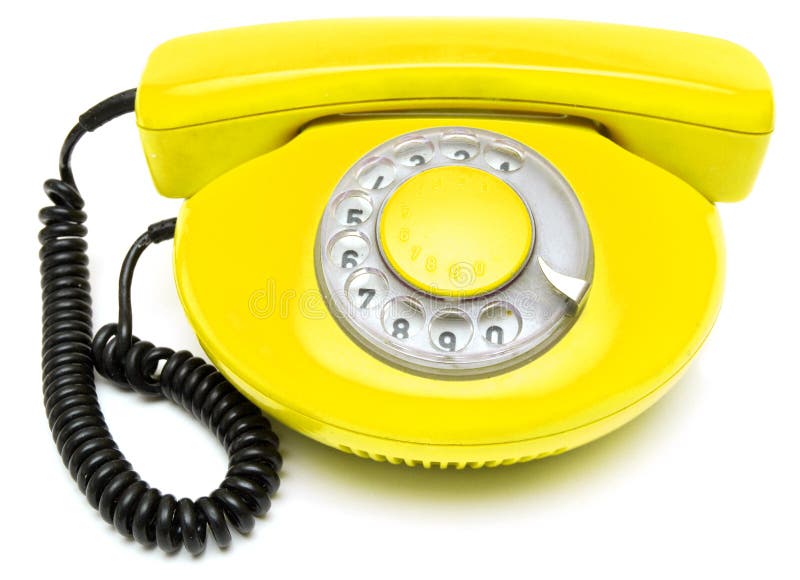 Old yellow telephone stock image. Image of plastic, individual - 16003401