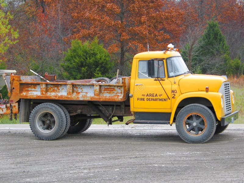 Old Yellow Truck stock image. Image of spot, turn, headlight - 1559887
