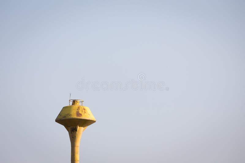 Old Yellow Water Tank Tower Stock Image - Image of container, tank ...