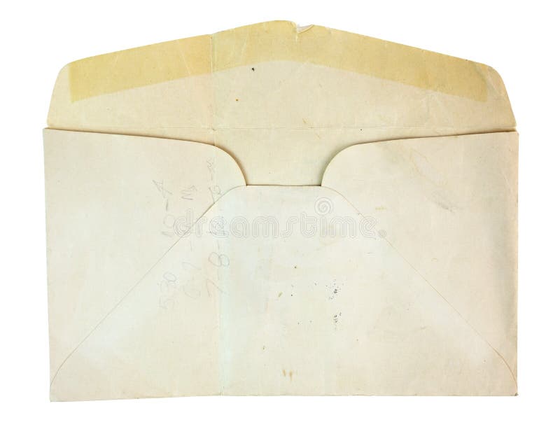 Old, yellowed envelope stock photo. Image of open, mail - 192793070