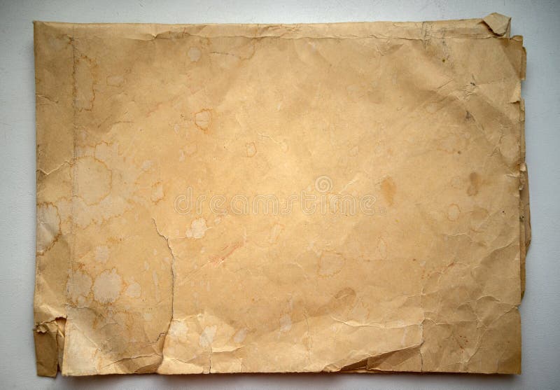 Texture of an Old Yellowed Page in a Book without Text Stock Photo ...