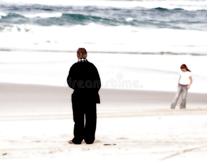 Old and Young, Old man watching over grand