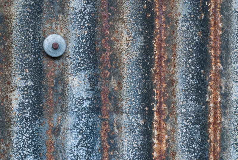 Old Zinc plate with a nail stock image. Image of antiquated - 44186777