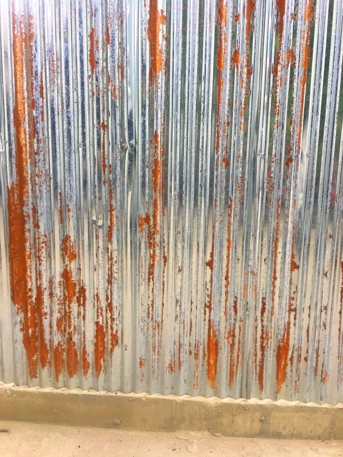 Old Zinc Rust the Rusty Corrugated Iron. Stock Image - Image of ...