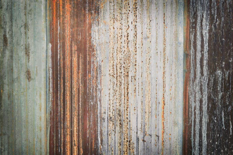 Old Zinc Wall Texture Background, Rusty on Galvanized Metal Panel ...