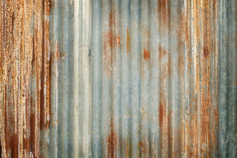 Old Zinc Wall Texture Background, Rusty on Galvanized Metal Panel ...