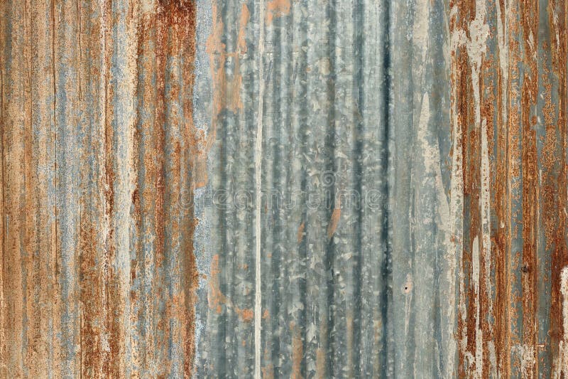 Old Zinc Wall Texture Background, Rusty on Galvanized Metal Panel ...