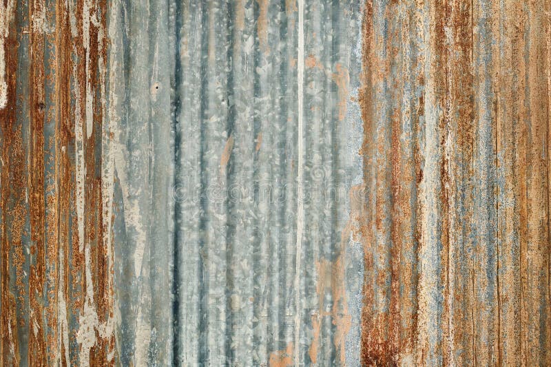 Old Zinc Wall Texture Background, Rusty on Galvanized Metal Panel ...