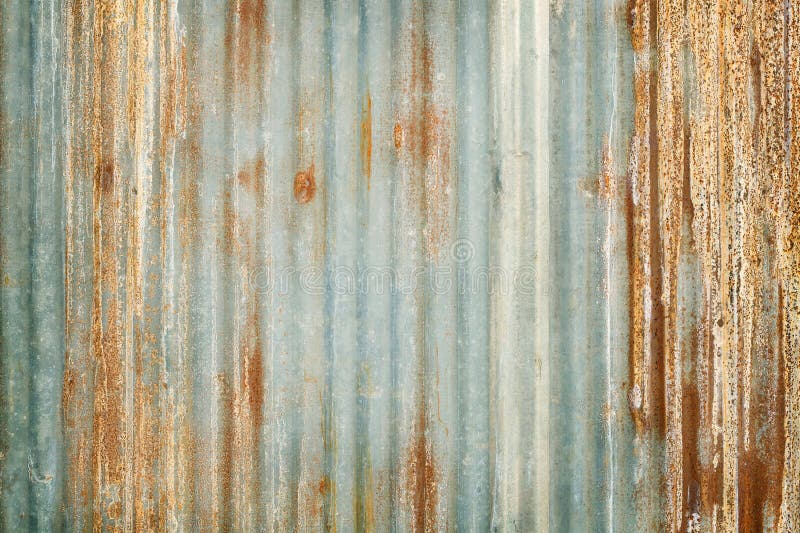 Old Zinc Wall Texture Background, Rusty on Galvanized Metal Panel ...