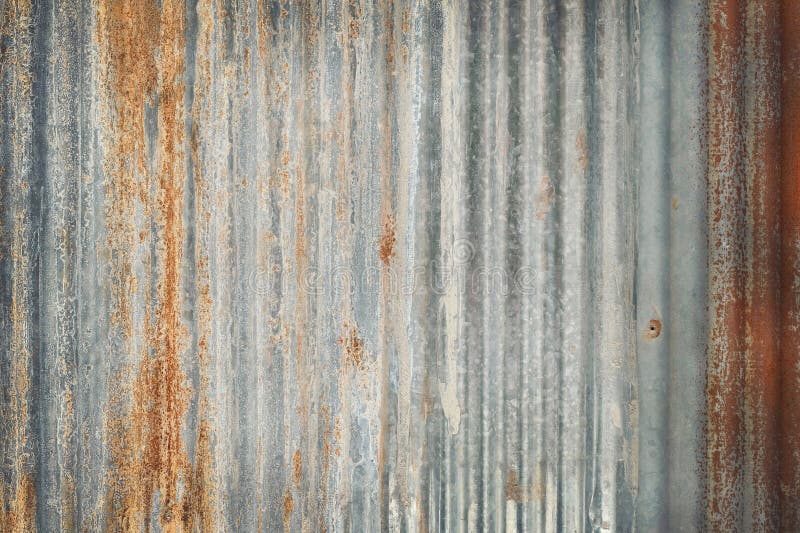 Old Zinc Wall Texture Background, Rusty on Galvanized Metal Panel ...