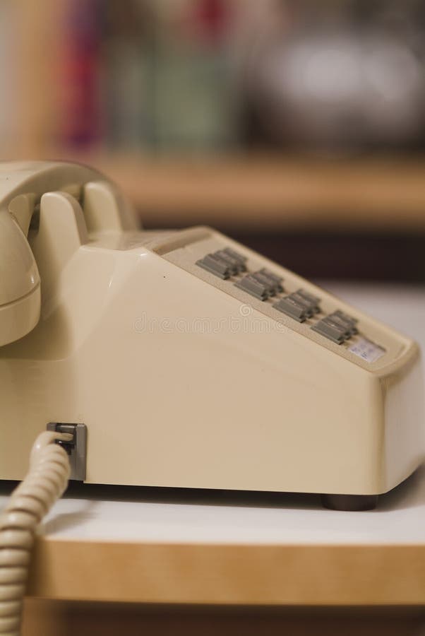 Older Beige Colored Touch Tone Phone 01 Picture. Image: 2028303