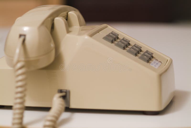 Older biege phone 07 stock image. Image of buzz, telepone - 2028301