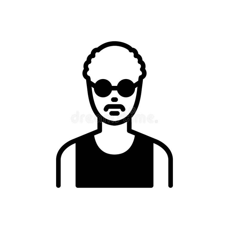 Black Solid Icon for Older, Elderly and Senior Stock Vector ...