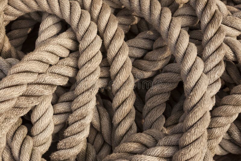 Older Intricate Marine Ropes Closeup. Stock Photo - Image of macro ...