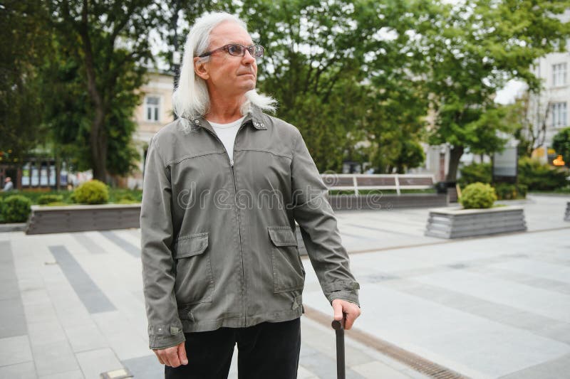 Older Man Have Good Time in the Park Stock Photo - Image of mature ...