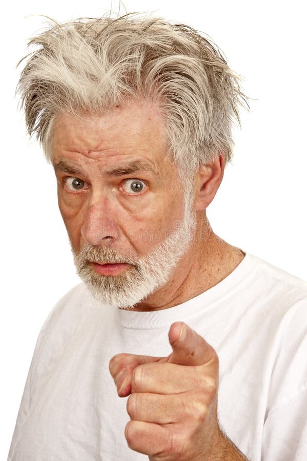 Older Man with Expression of Disgust or Anger Stock Photo - Image of ...