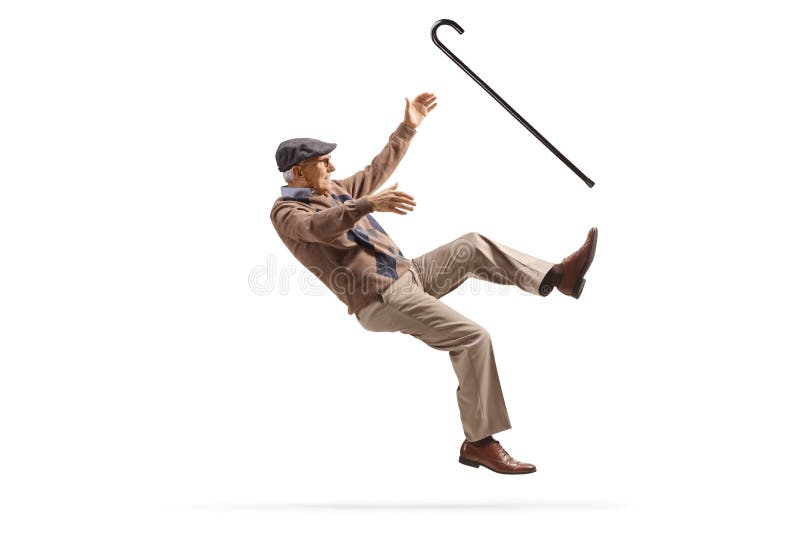 Older Man Falling White Background Stock Photos - Free & Royalty-Free ...