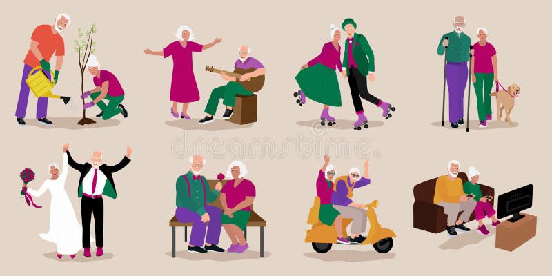 Getting Old Together Stock Illustrations – 37 Getting Old Together ...