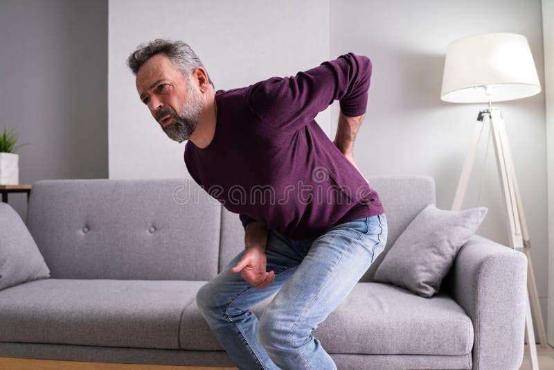 Older Senior Man with Back Pain Stock Image - Image of lower, lumbago ...