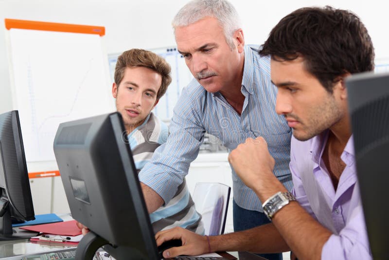 Older Students Using Computers Stock Photo - Image of internet, class ...