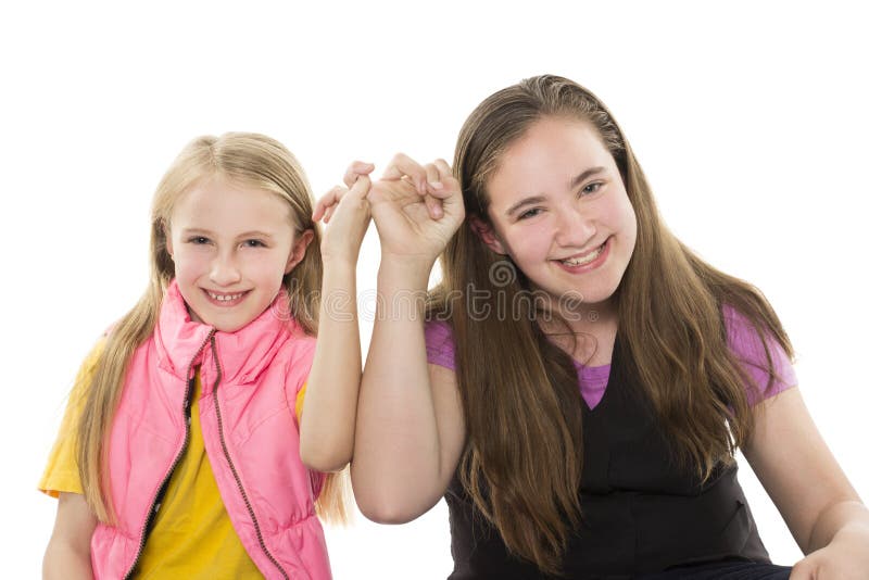Two young sisters stock image. Image of happiness, girl - 107001315