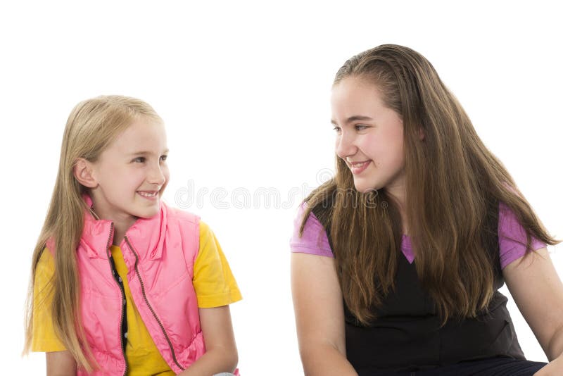 Two young sisters stock image. Image of summer, happiness - 107001433