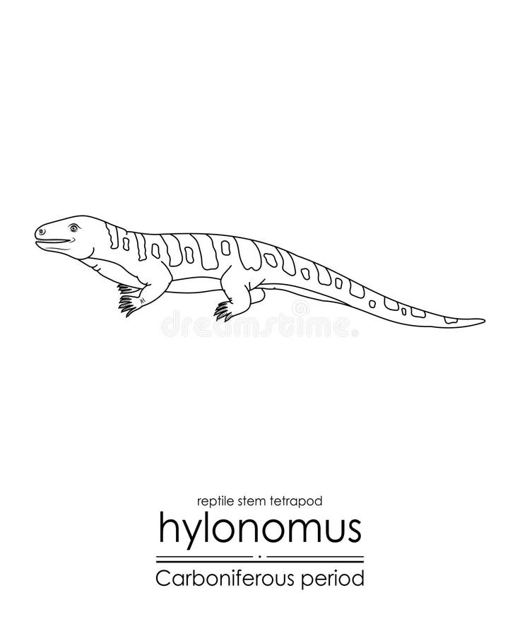 The Oldest Known Reptile Hylonomus Stock Vector - Illustration of ...