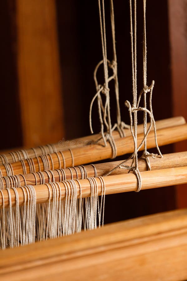 Oldfashioned Thread on Old Spindle, Spinning Wheel Stock Photo - Image ...